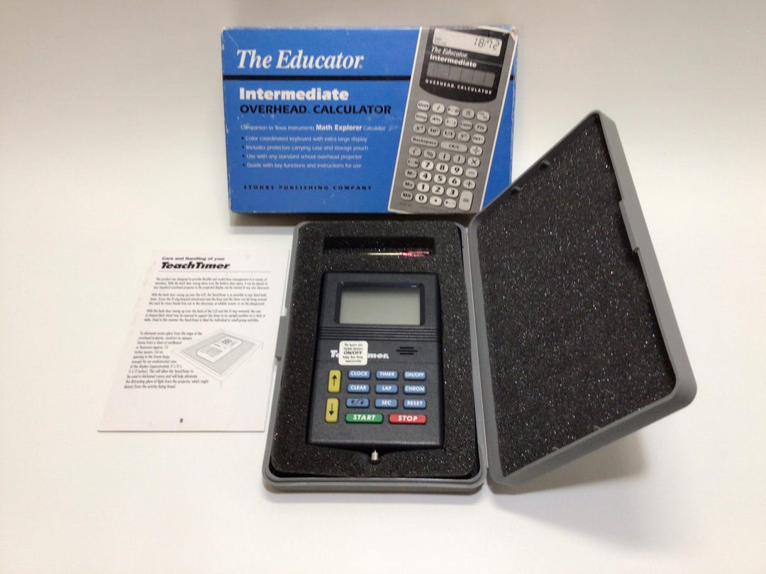 Teachers Aid Overhead Calculator the Educator Vintage Handheld ...