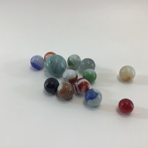 Assorted Vintage Marbles Lot of 13 Includes One Opaque Blue Swirl ...
