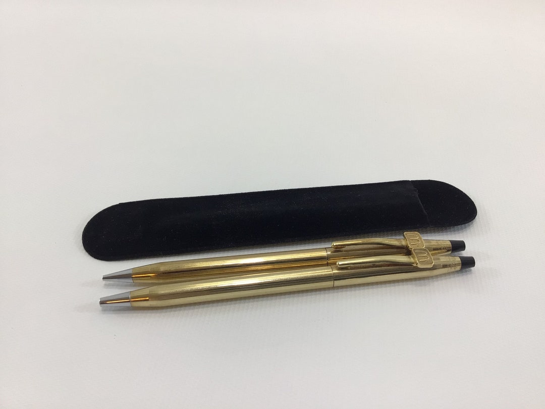 Cross 10K Gold Filled Ladies Ball Pen and Mechanical Pencil Set Vintage ...