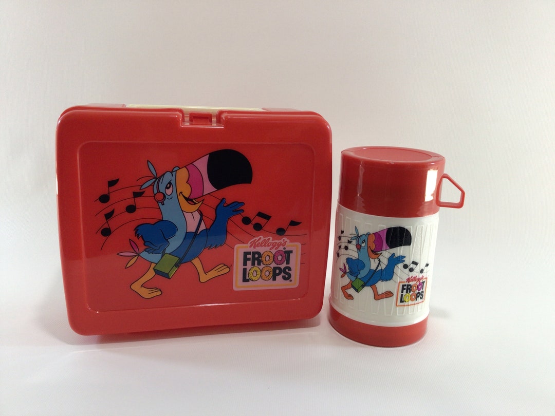 Kellogg's Froot Loops Plastic Lunch Box With Thermos - Etsy
