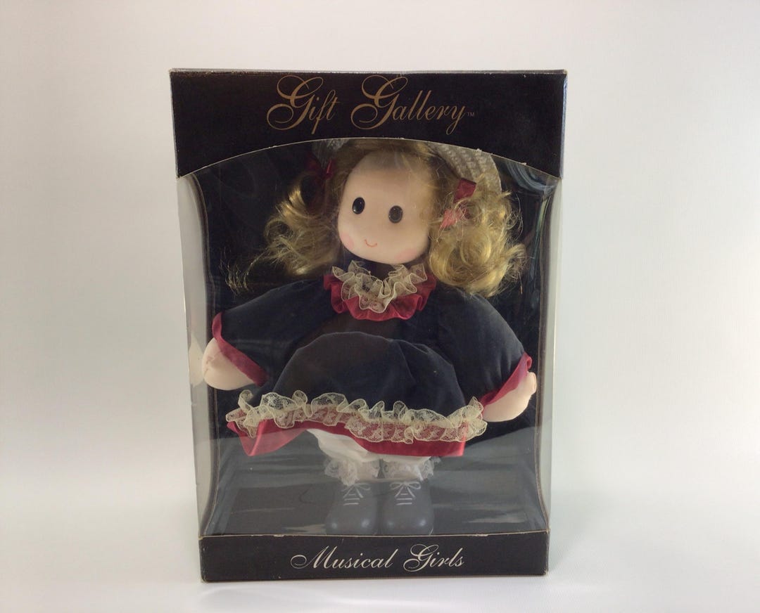 Gift Gallery Musical Girls Dancing Wind up 11" Plush Doll Music Box ...