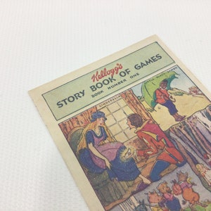 Kellogg's Breakfast Cereal Story Book of Games Vintage Advertising ...