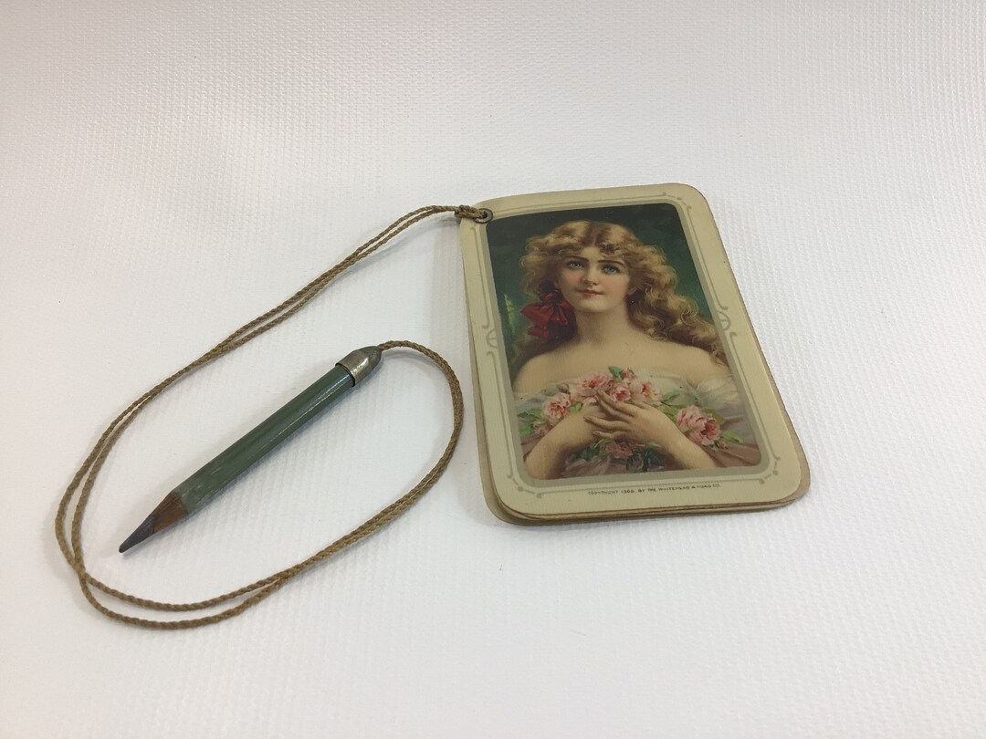 Antique Celluloid Pocket Notepad With Pencil Advertising Ephemera ...
