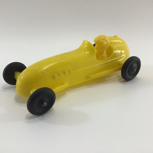 1960s Toy Race Car Yellow No 7 Processed Plastics Boattail Era Style ...
