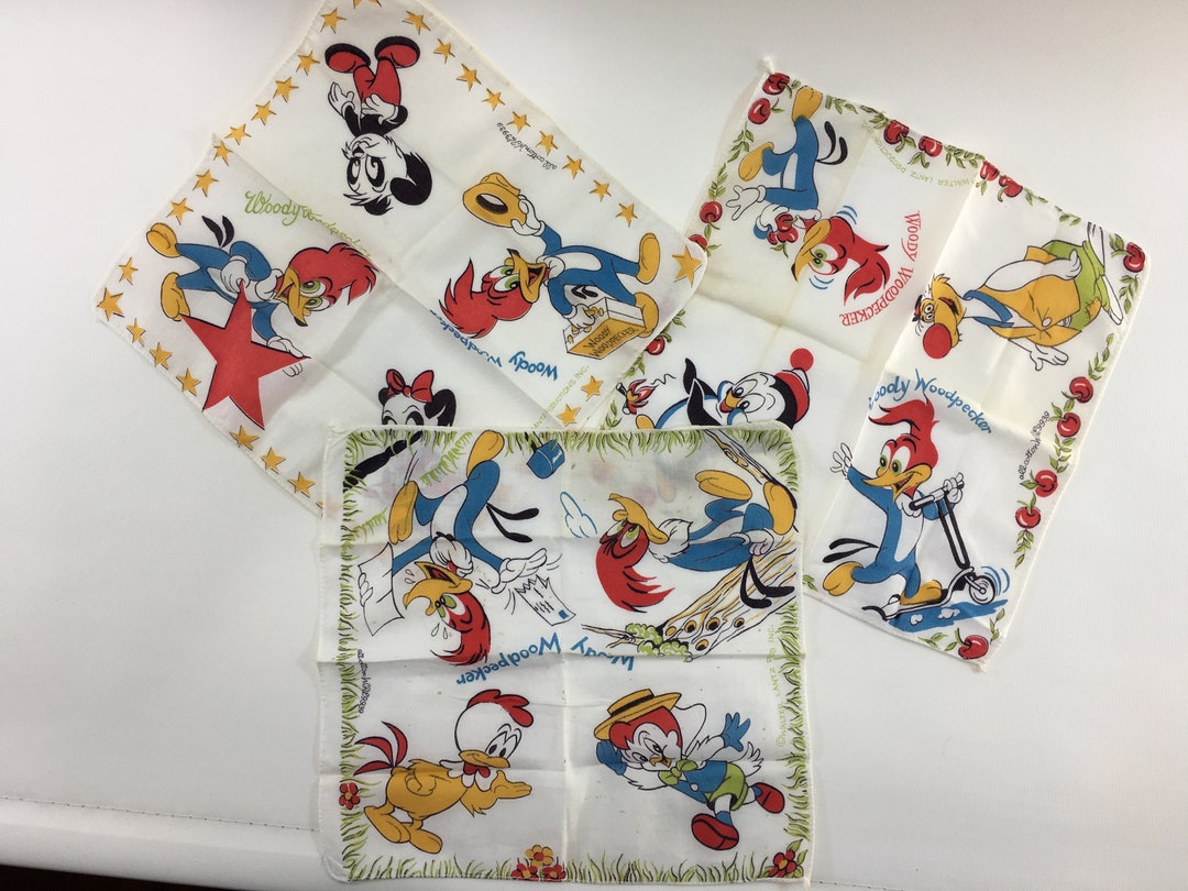 Cartoon Character Hanky Set Woody Woodpecker 3 Children's Story Book ...