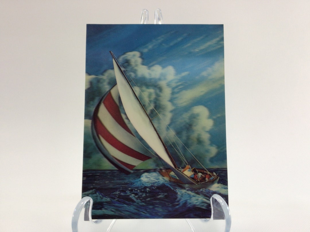 Oversize Art Postcard TOPPAN 3D CARD Sailboat SSP 138 Vintage ...
