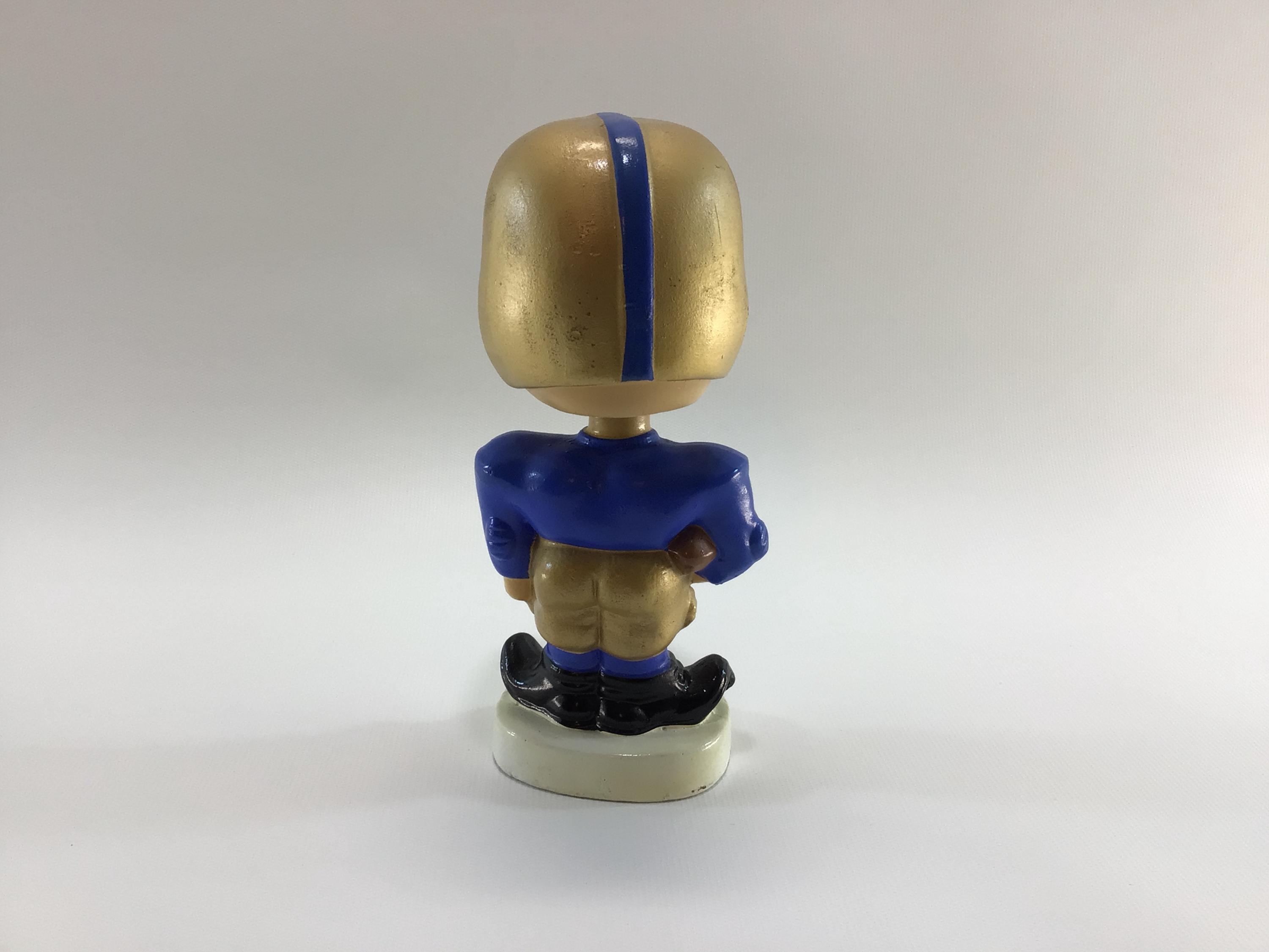 Nodder Bobblehead Vintage Ceramic Sports Collectible Blue Gold Uniform ...