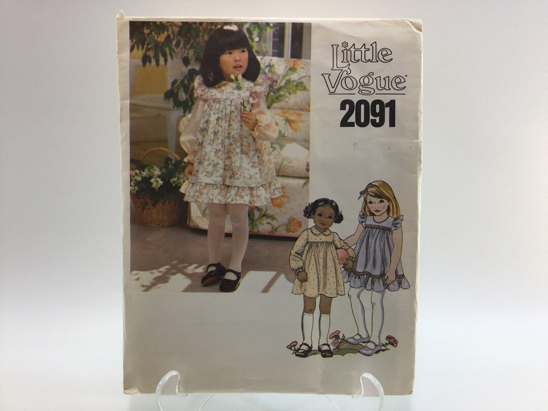 Vintage Little Vogue Sewing Pattern 2091 Toddler's Dress and Jumper ...