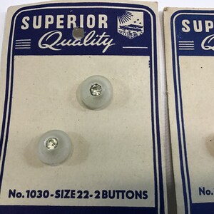 Vintage Superior Quality Buttons on Card Sewing Notions Frosted White ...