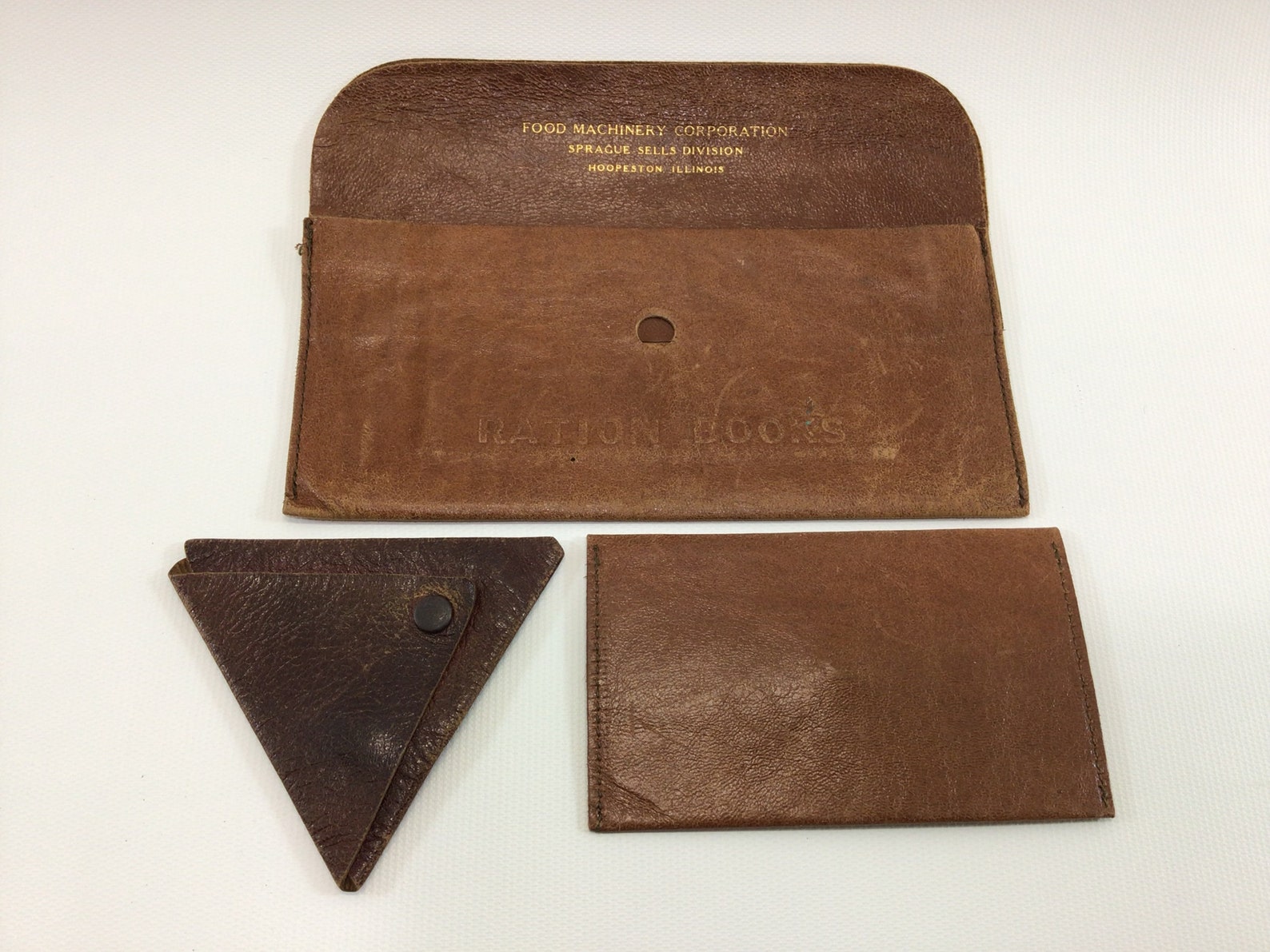 Vintage Leather Wallet WWII Ration Book Tokens Stamps Pouches - Etsy