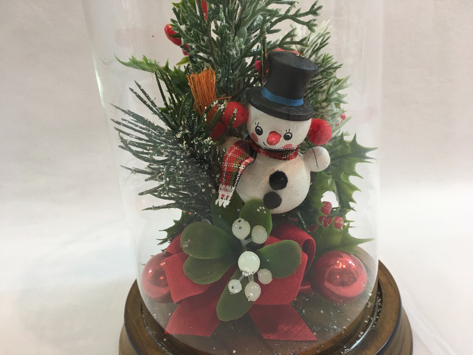 Snowman Holiday Glass Dome Table Top Christmas Home Decor - Etsy