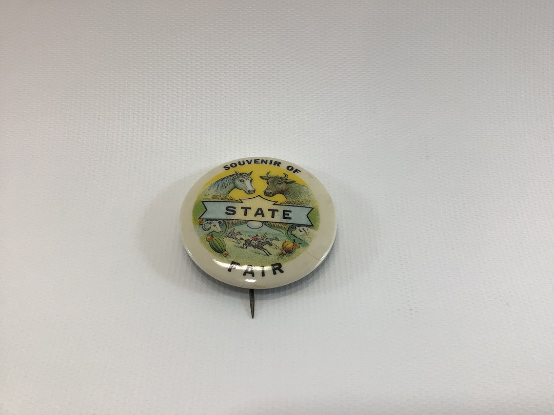Souvenir of State Fair Vintage Novelty Celluloid Pinback Button Toy ...