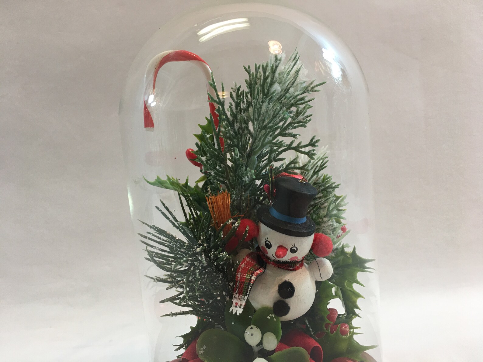 Snowman Holiday Glass Dome Table Top Christmas Home Decor - Etsy