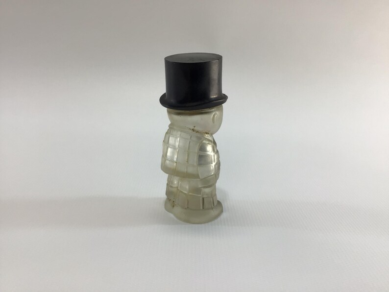 Figural Cologne Perfume Bottle Gentleman in Plaid Suit and Top Hat ...