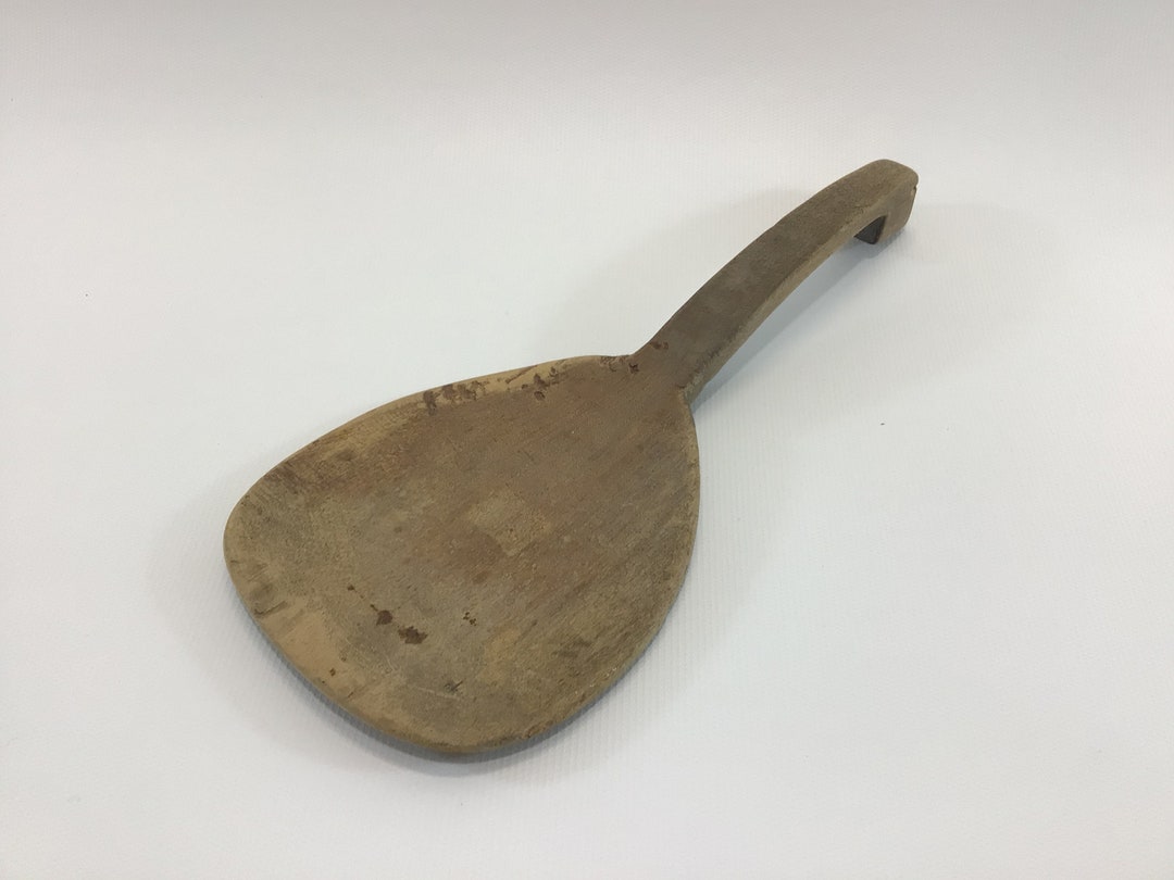 Wooden Butter Paddle Antique Country Kitchen Treenware Decor Worn Dark ...