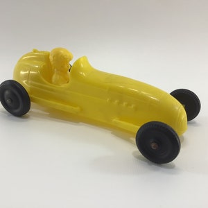 1960s Toy Race Car Yellow No 7 Processed Plastics Boattail Era Style ...