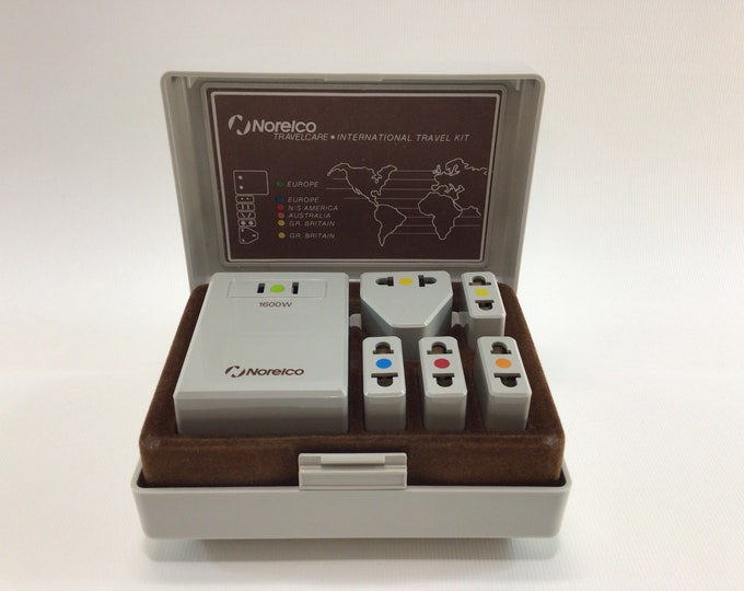 Norelco Travelcare International Travel Kit Vintage Electronics Gadget ...