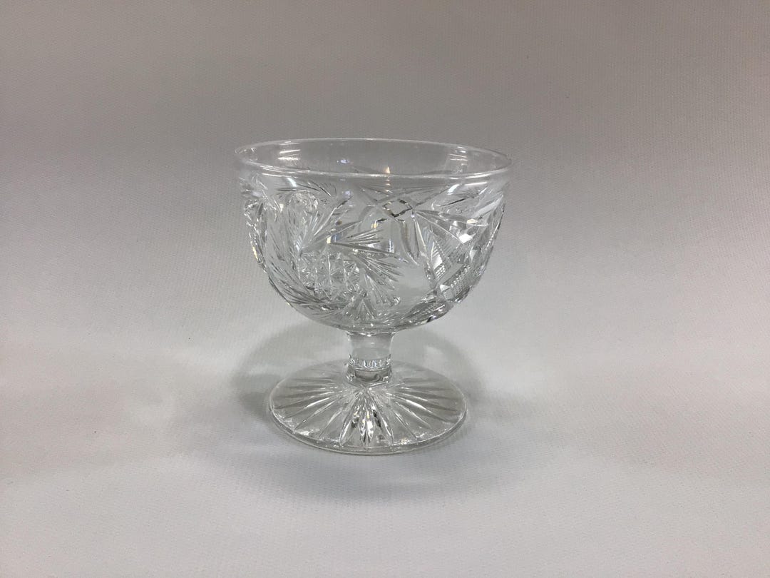 Pinwheel Fruit Dessert Cup Antique Cut Clear Crystal Replacement ...