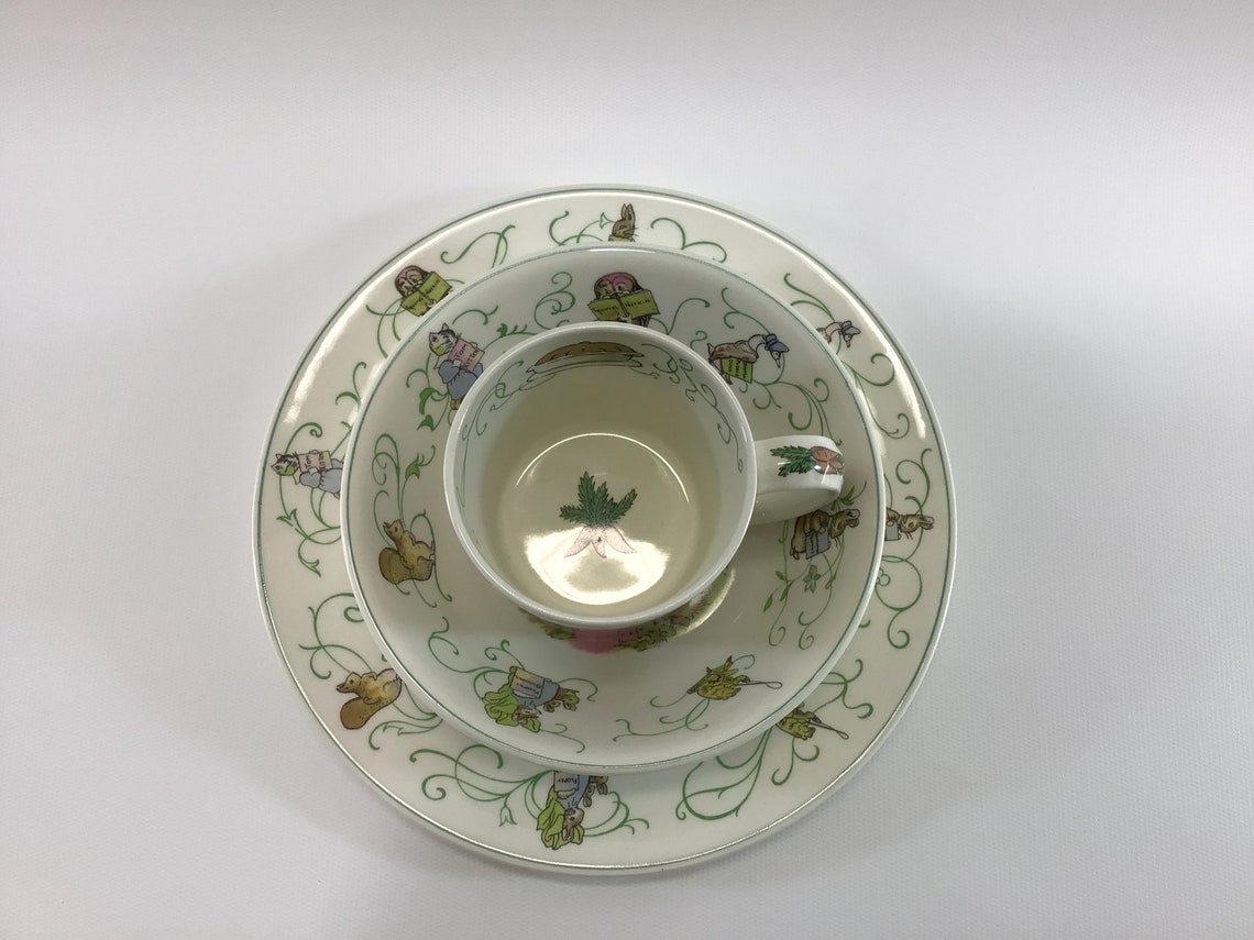 Beatrix Potter Peter Rabbit CM6466 3 Piece Dish Set 1950's - Etsy