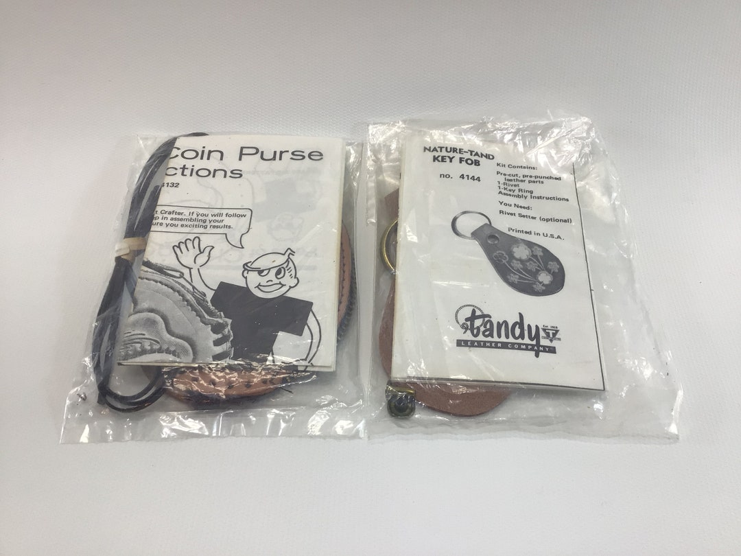 Tandy Leather Company Key Fob and Coin Purse Vintage - Etsy