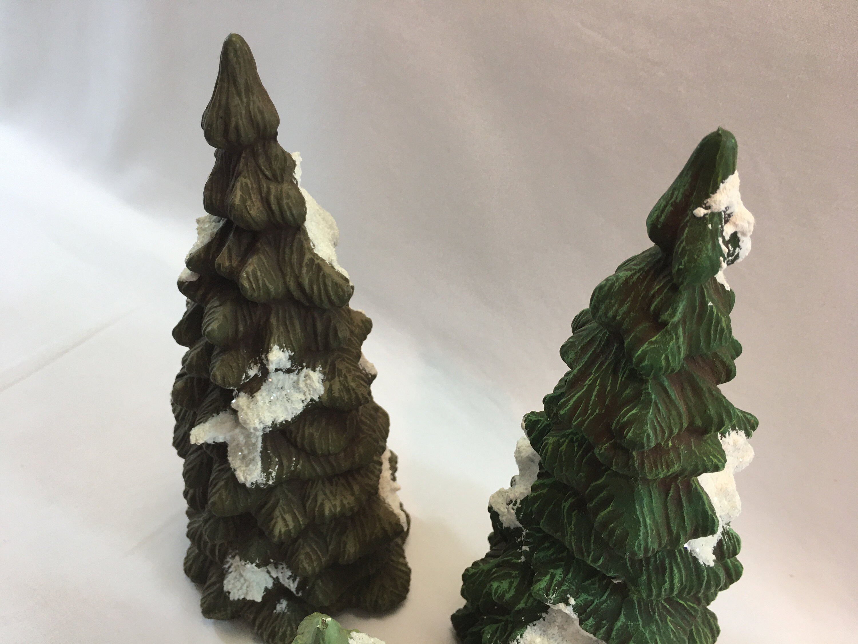 Ceramic Winter Trees for Holiday Decoration Snow Capped | Etsy