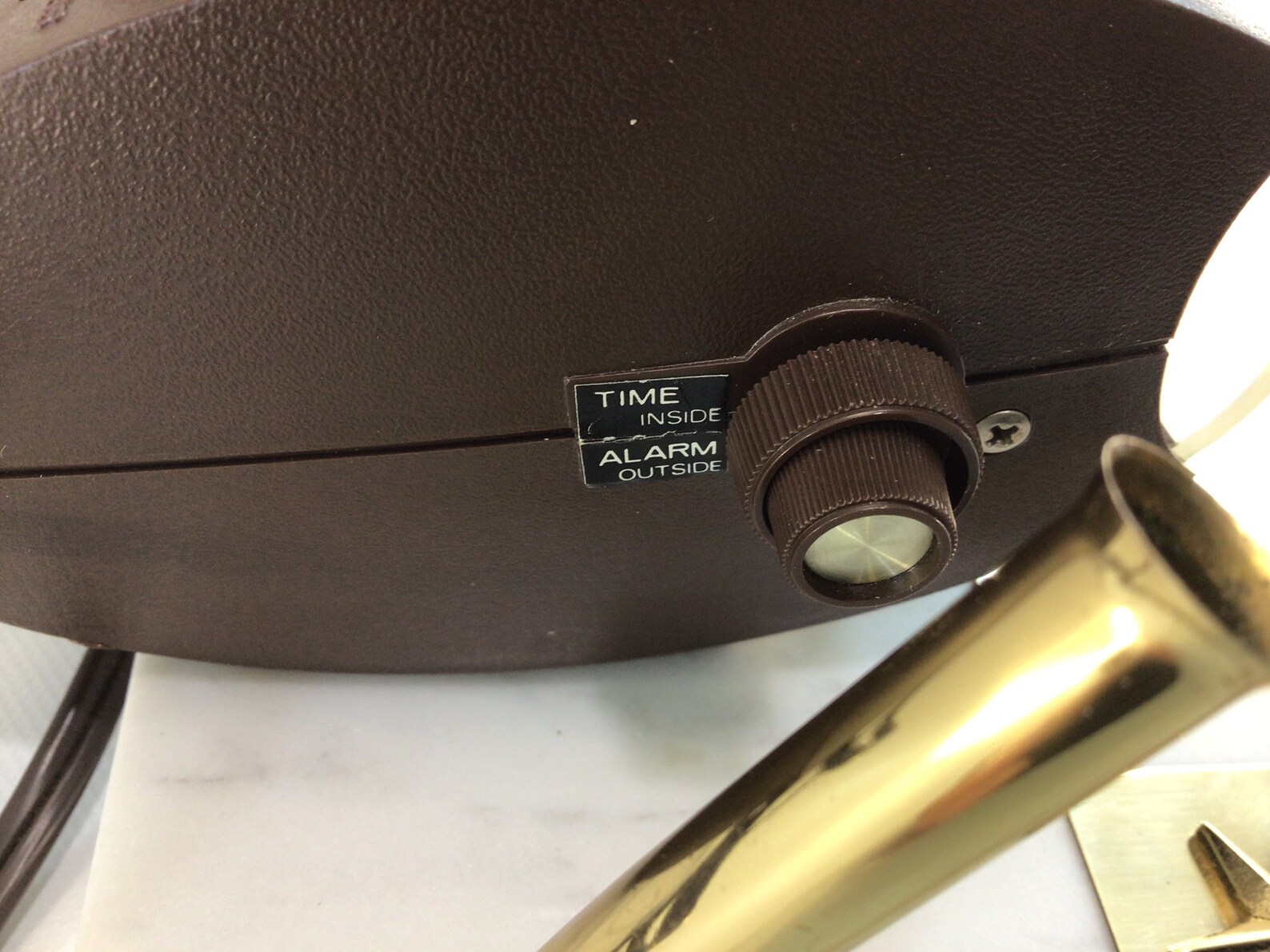 Elgin Flip Alarm Clock on Italian Marble Desk Set Vintage | Etsy