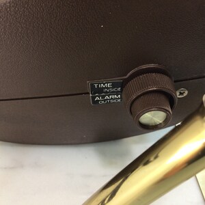 Elgin Flip Alarm Clock on Italian Marble Desk Set Vintage Appreciation ...