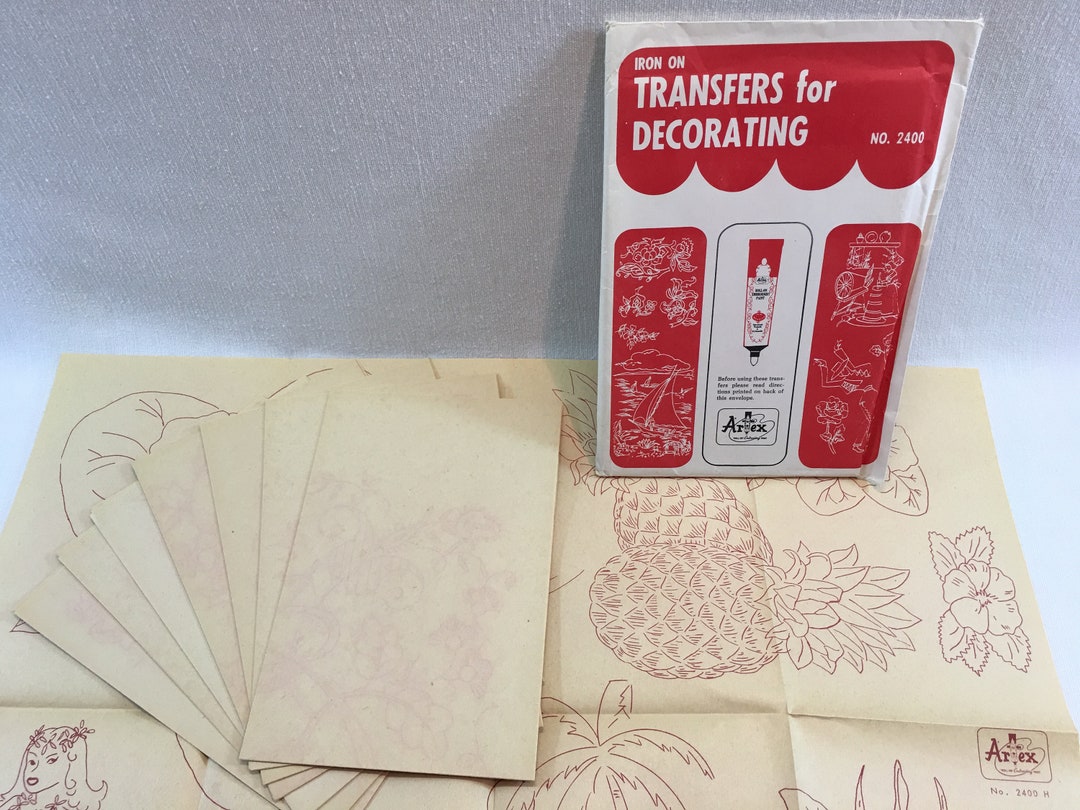 Vintage Artex Hot Iron Transfer Patterns for Textile Painting ...