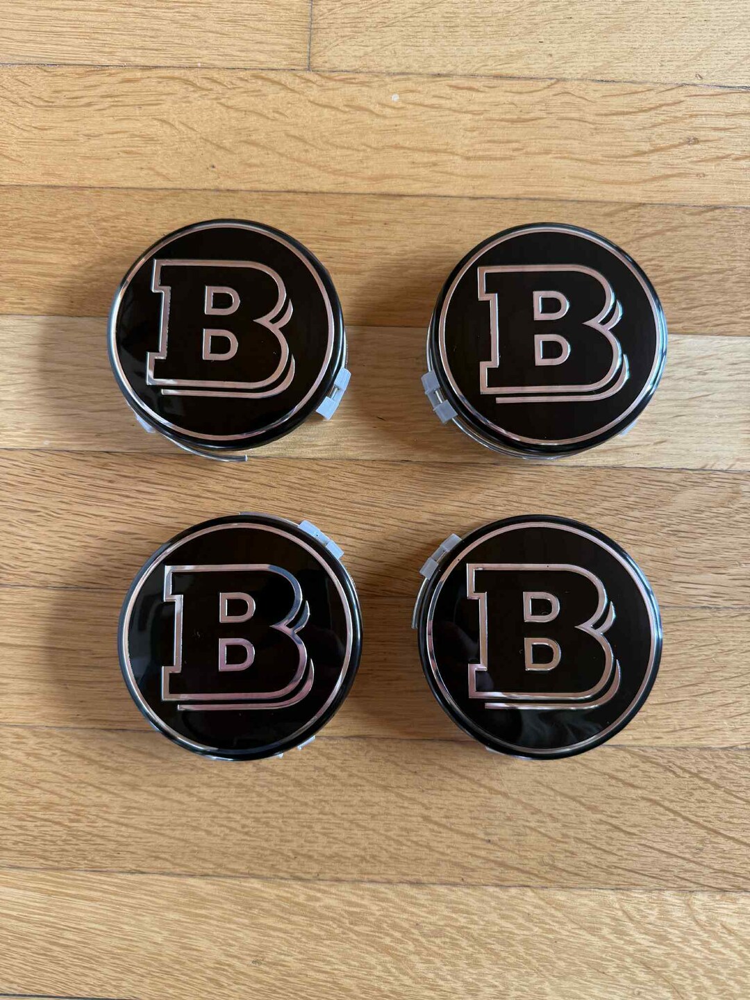 4pcs Brabus 75mm (2.95") Fits Mercedes-benz Black/gloss/chrome Center ...