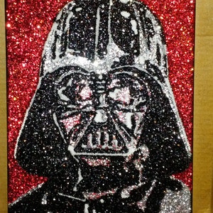 Darth Vader -glitter Art 9x12 - Etsy