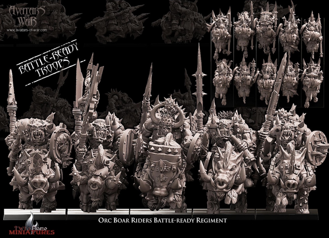 Battle-ready Orc Boar Riders | Ironjawz Gore-grunta Proxy | Mounted Orc ...