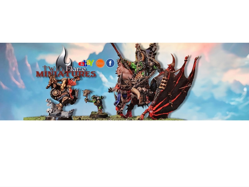 Orc Warboss on War Boar Miniature | Orc Warlord Cavalry Hero | 32mm ...