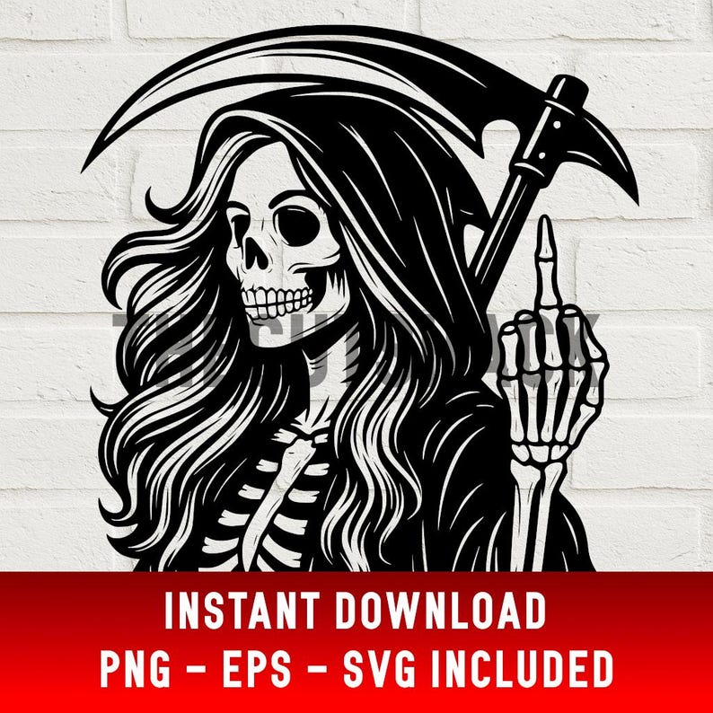 Grim Reaper Bundle – Female & Male Skeleton Cut Files | Middle Finger ...