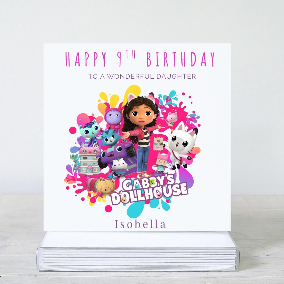 Personalized Gabby's Dollhouse Birthday Card: Custom Girl's Theme - Etsy