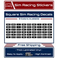 Border Stickers for Car Sim Racing Button Box/wheel Iracing/ac/pc2 ...