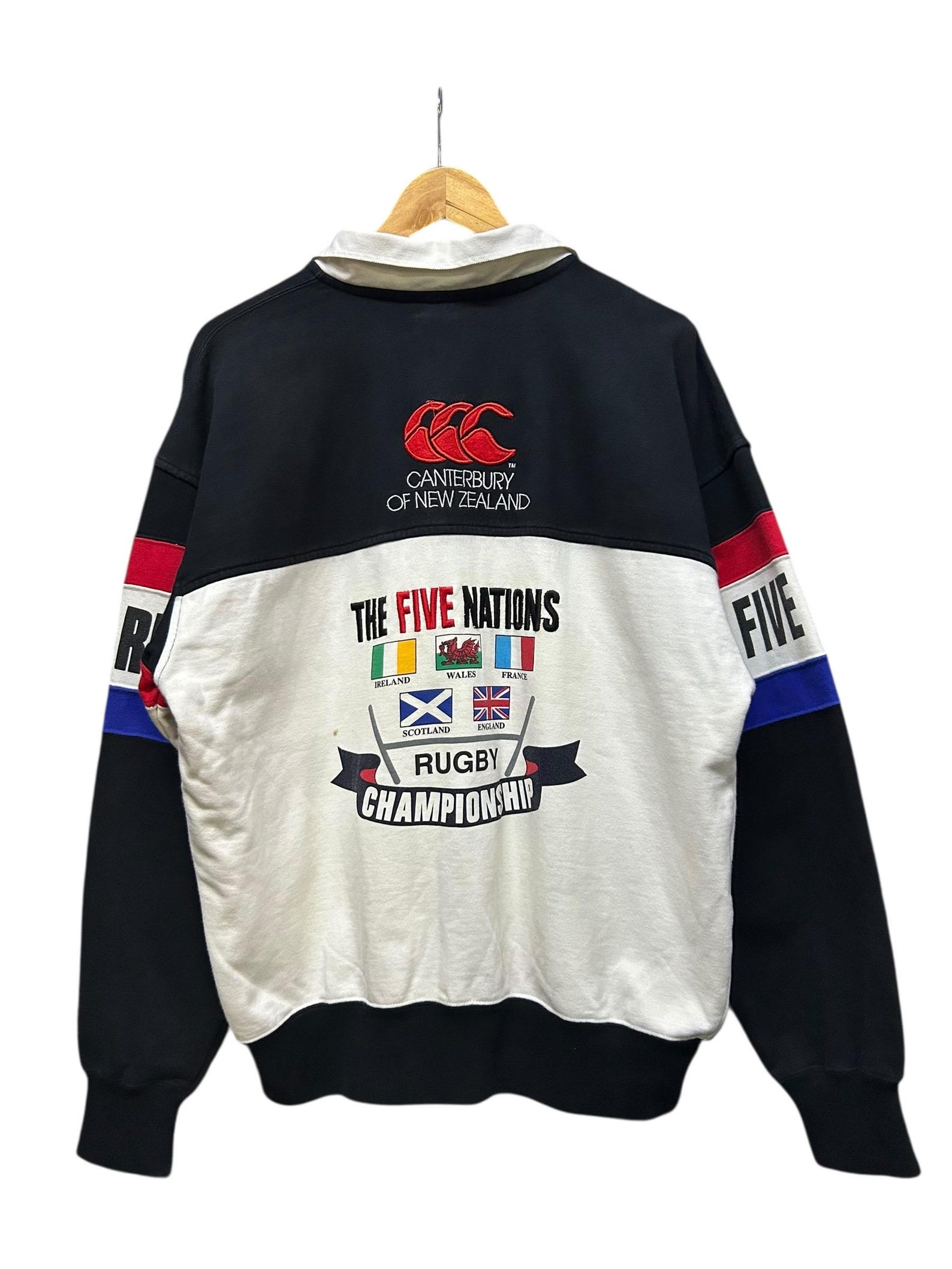 Vintage Canterbury Five Nations Rugby Sweatshirt | Embroidered, Unisex ...