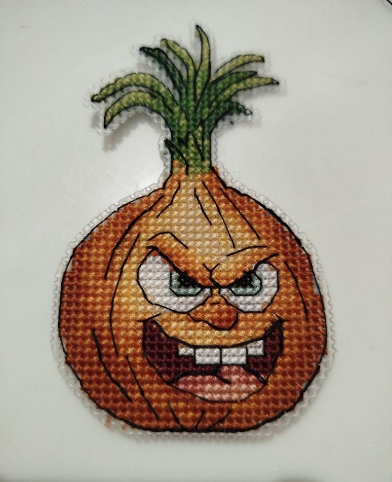 Angry Onion Cross Stitch Pattern | Funny Vegetable Character - Etsy