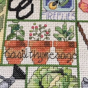 Garden Sampler Finished Counted Cross Stitch 8 3/4 X 14 3/4 Unframed - Etsy