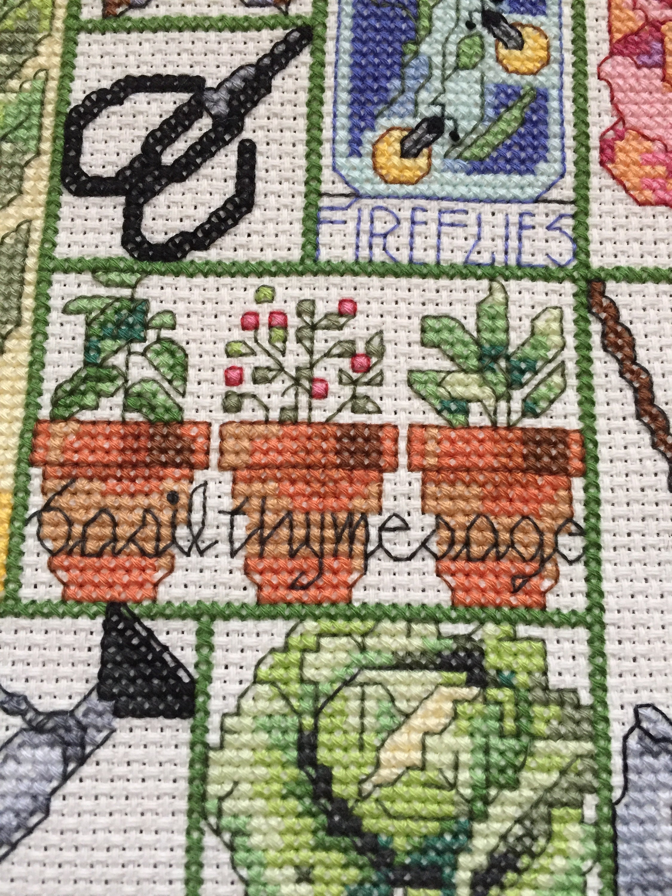Garden Sampler Finished Counted Cross Stitch 8 3/4 X 14 3/4 Unframed - Etsy
