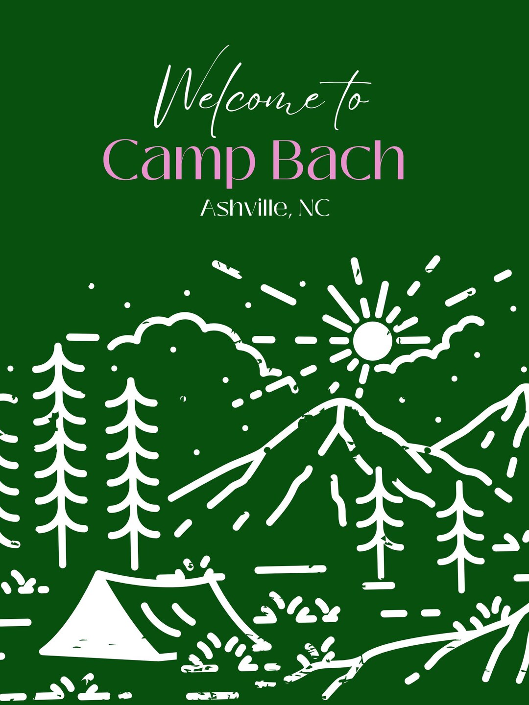 Camp Bach Bundle, Camp Bachelorette, Bachelorette, Camp, Green and Pink ...