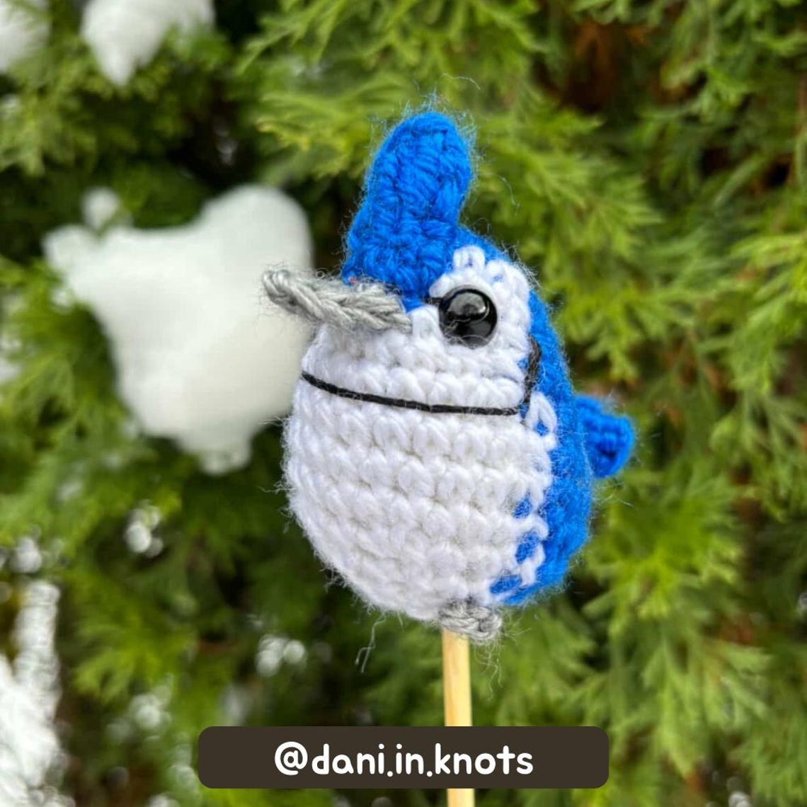 Mini Blue Jay Crochet Pattern Bird Amigurumi Plushie Pdf Advanced