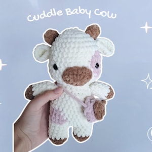 Cuddle Cow Crochet Pattern: Velvet Yarn Amigurumi (PDF Pattern) - Etsy