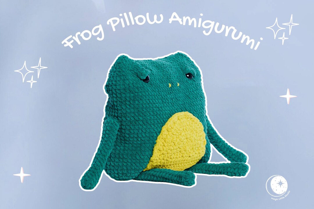 Frog Pillow Crochet Pattern: Plush Amigurumi Cushion (PDF Pattern) - Etsy