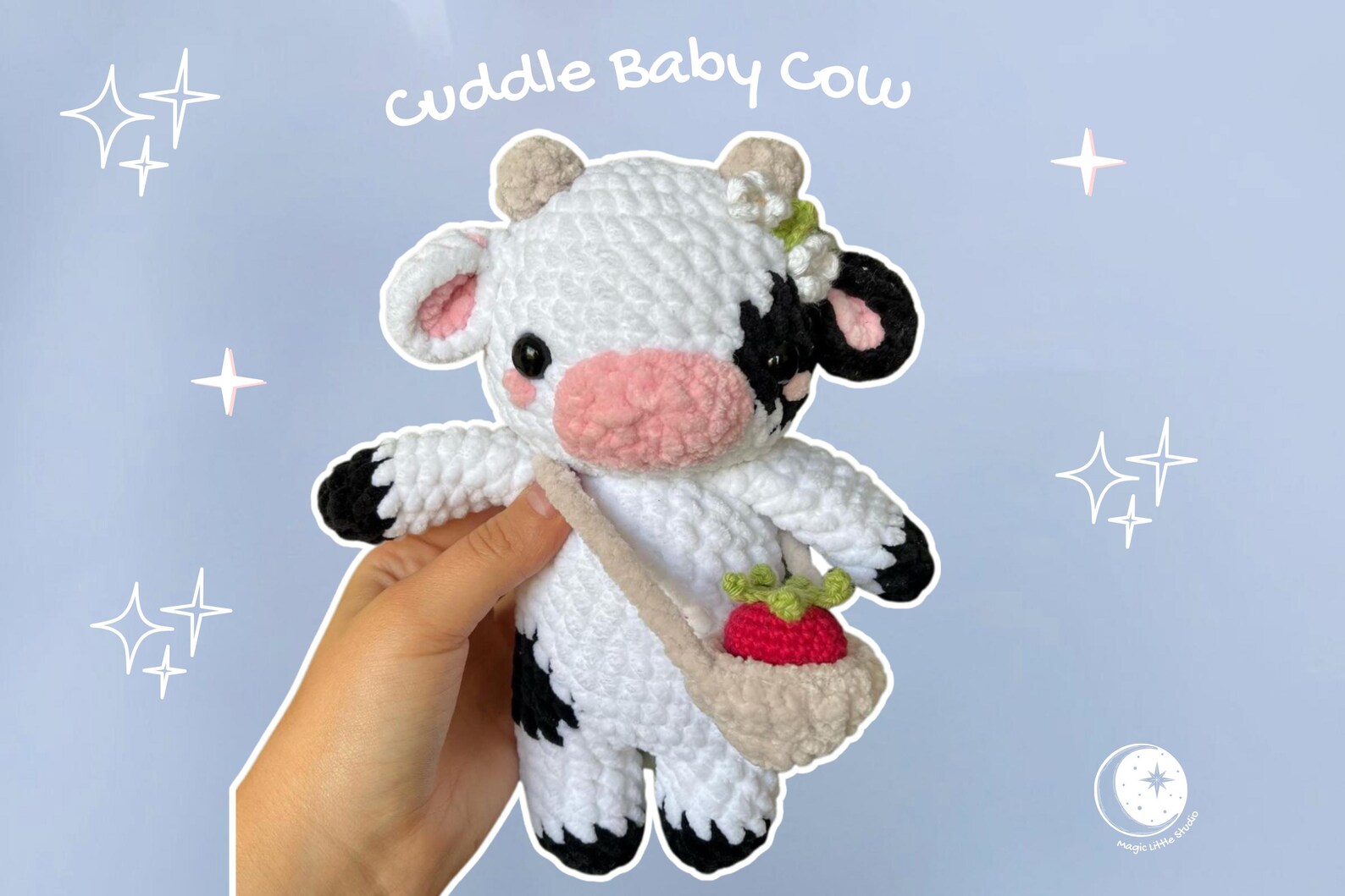 Cuddle Cow Crochet Pattern: Velvet Yarn Amigurumi (PDF Pattern) - Etsy