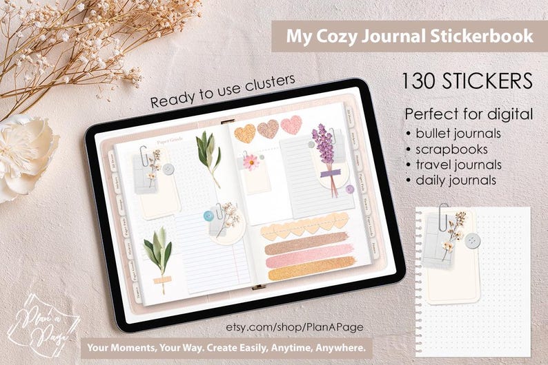 Digital Stickers for Bullet Journal, Goodnotes, Digital Planner ...
