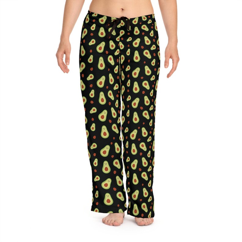 Avocado Print Pajama Pants, Cozy Lounge Sleepwear for Women, Gift for ...