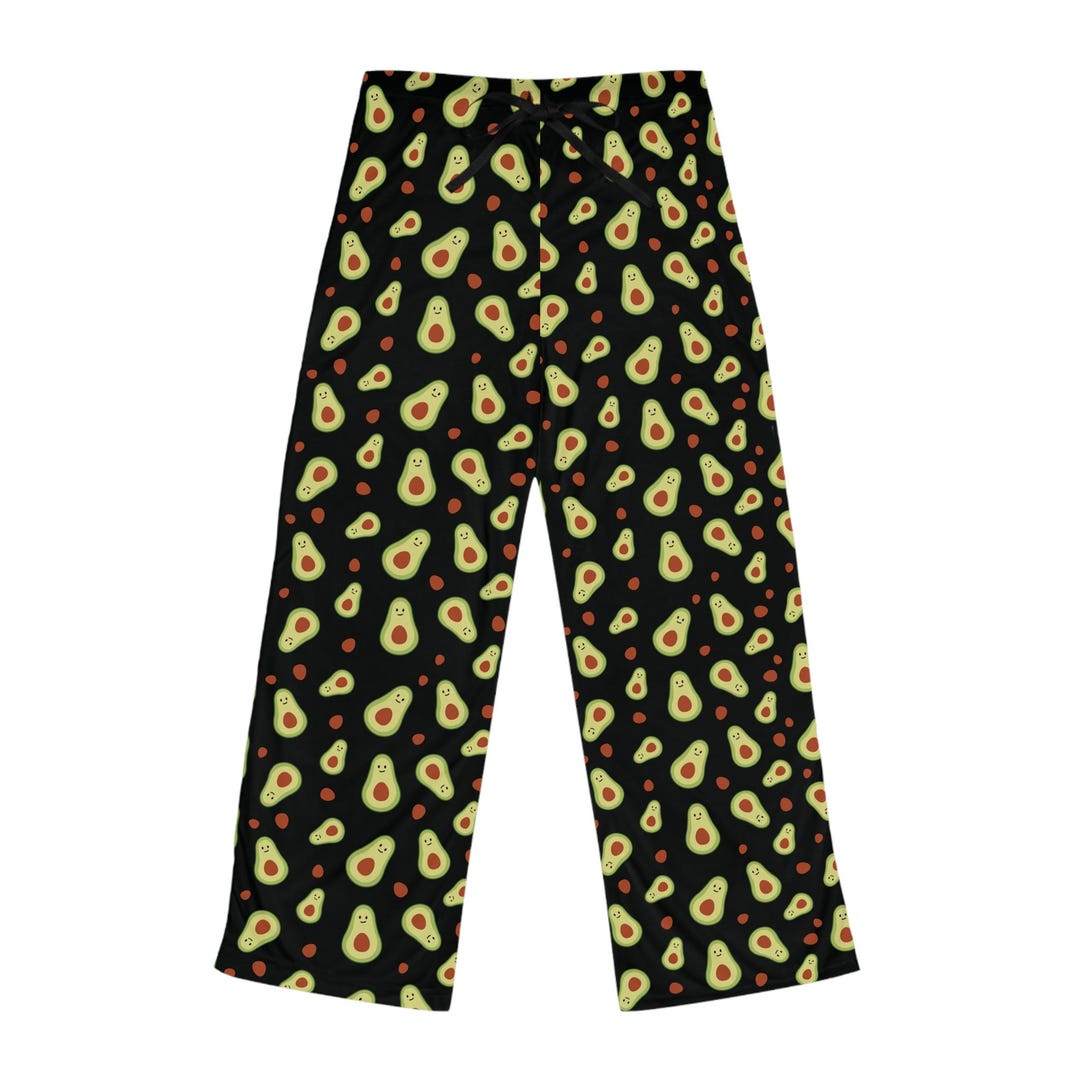 Avocado Print Pajama Pants, Cozy Lounge Sleepwear for Women, Gift for ...