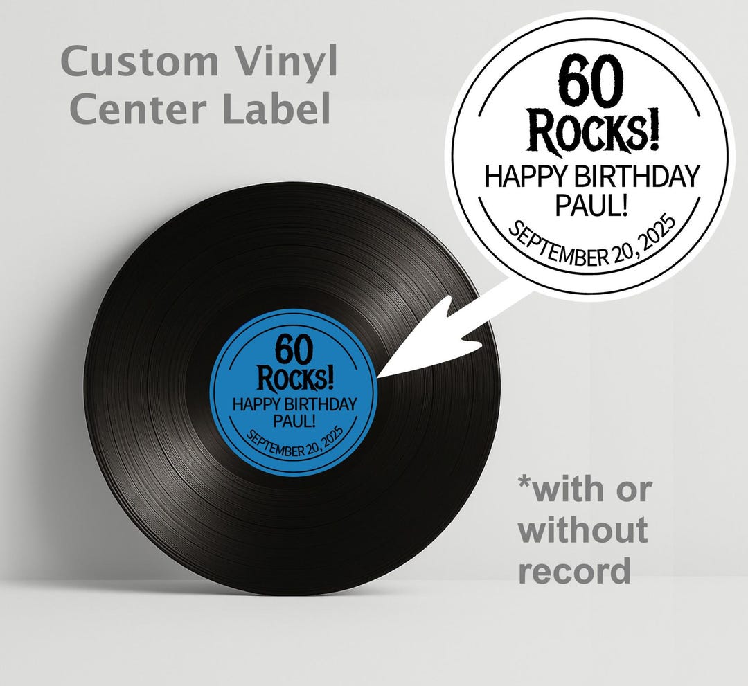 Personalized Vinyl Record Sign: Milestone Birthday Guestbook, Music ...