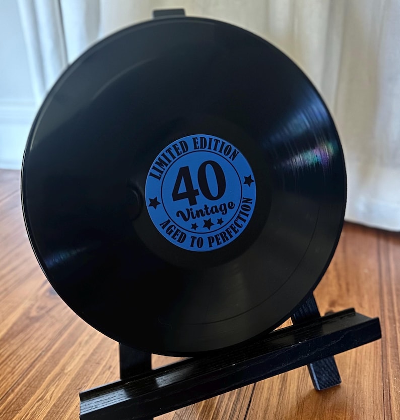 Custom Wedding Playlist Vinyl Record Center Label Sign With QR Code ...