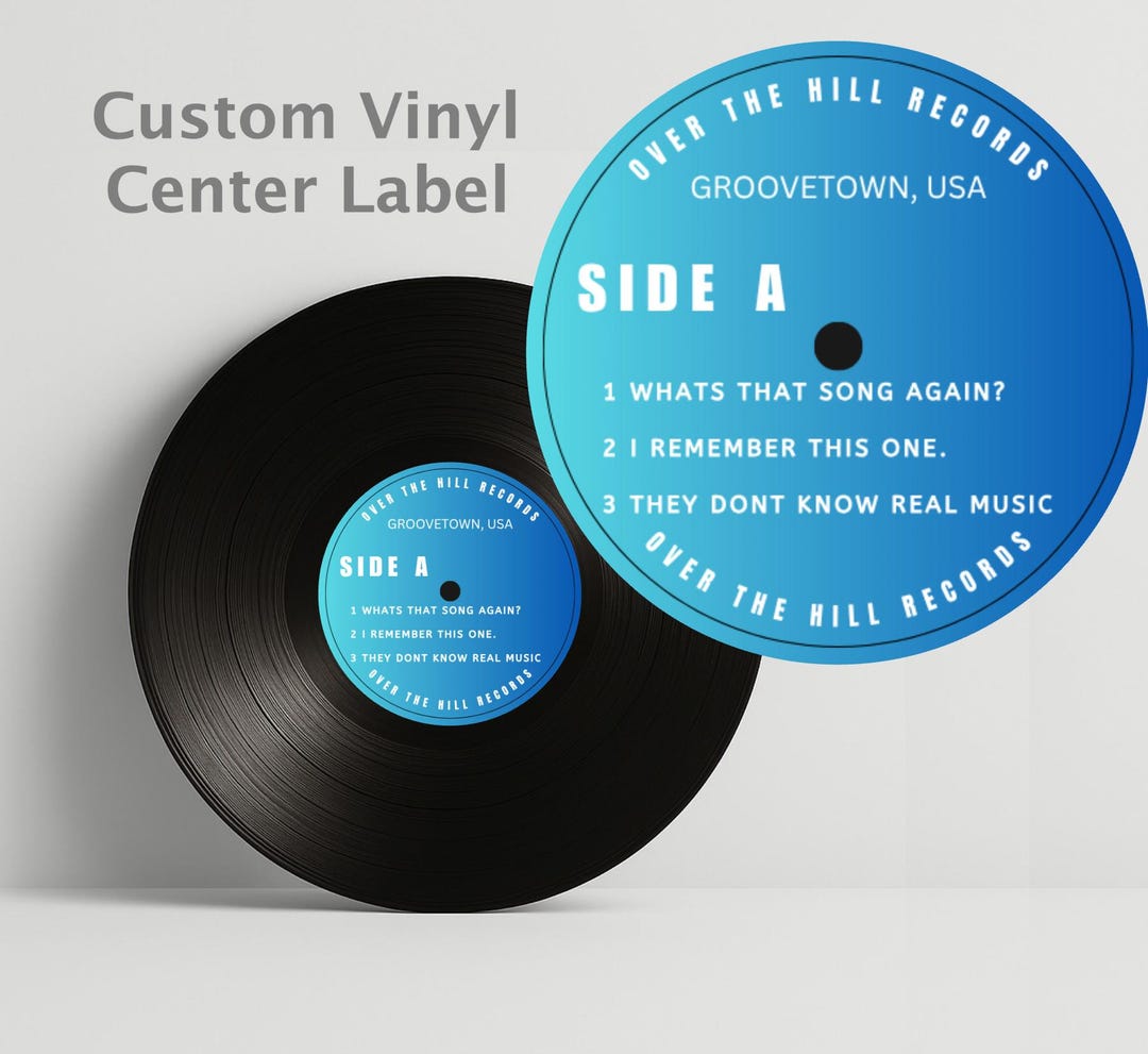 Custom Vinyl Record Center Label: Personalized Music Theme Guestbook - Etsy